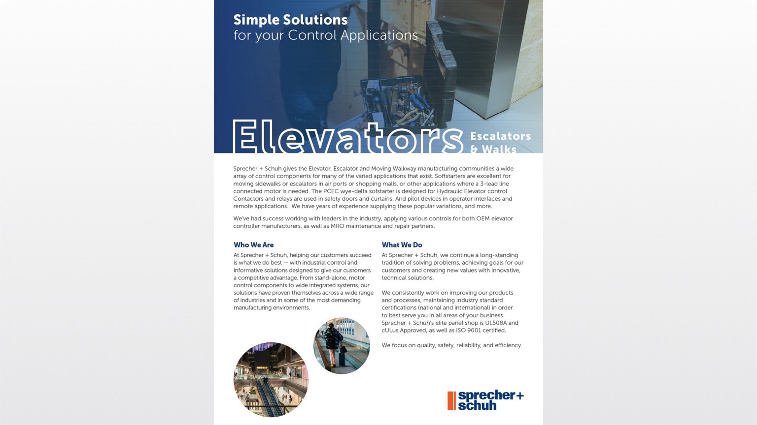 Elevator | Sprecher + Schuh