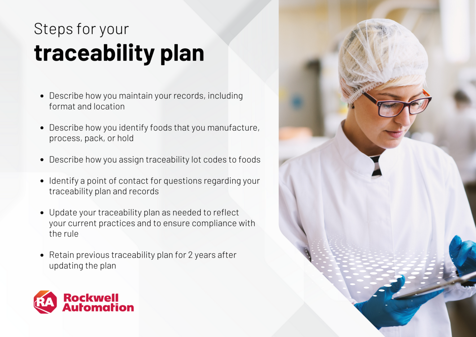 How to Comply with FDA’s FSMA Section 204 | Rockwell Automation | US