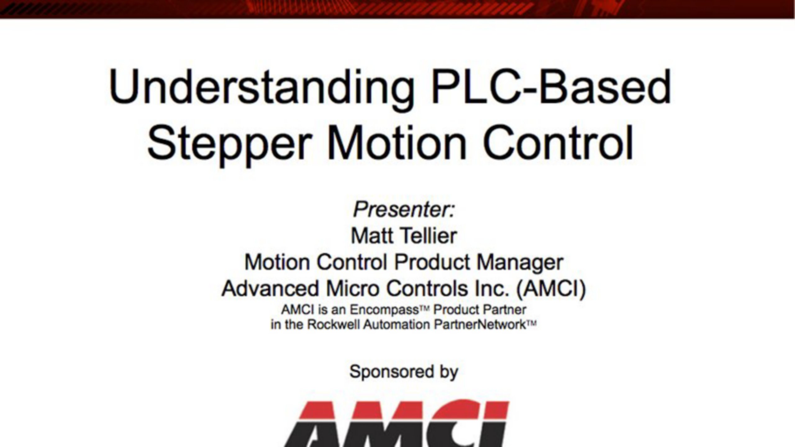 Webinar: Understanding PLC-Based Stepper Motion Control | Rockwell ...